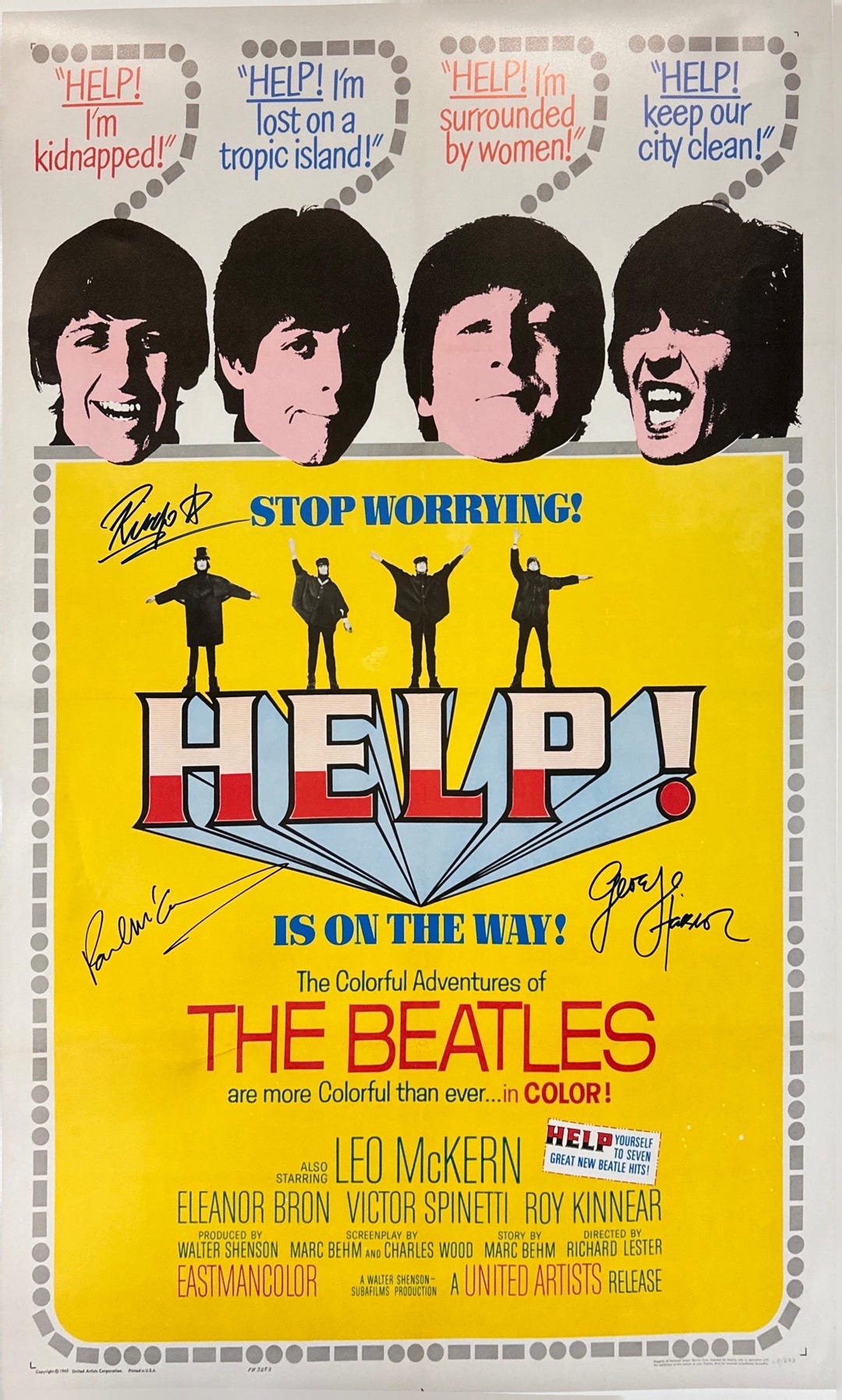 Autograph Signed Beatles Poster COA - Etsy