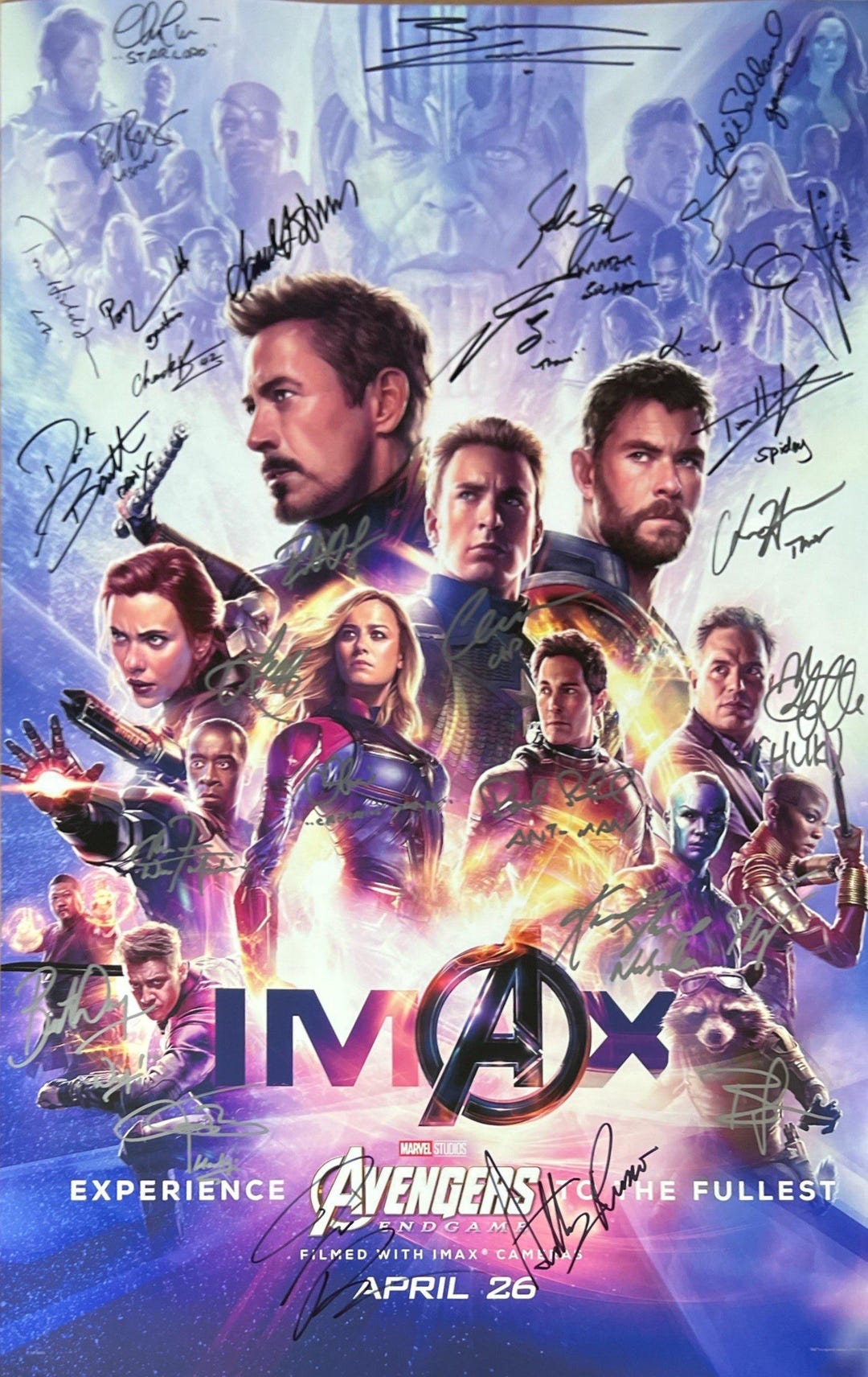 Autograph Signed Avengers: Endgame Poster COA - Etsy