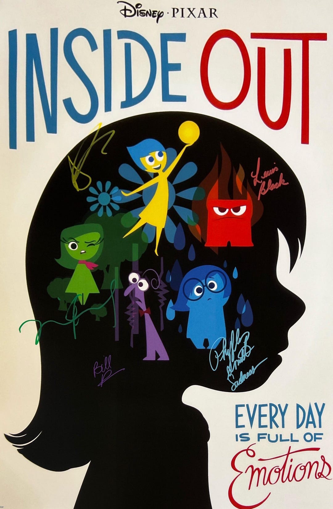 Autograph Signed Inside Out Poster COA - Etsy