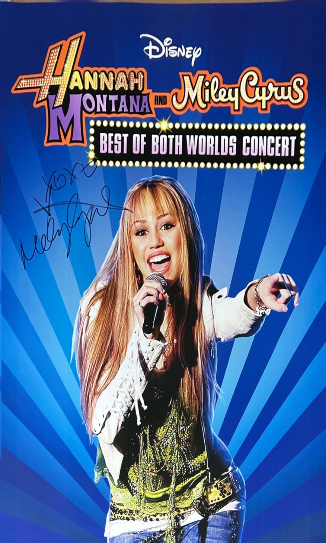 Autograph Signed Hannah Montana Poster COA - Etsy
