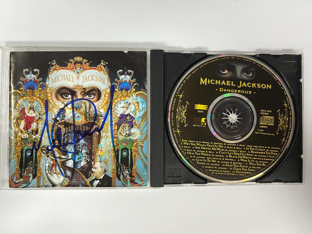 Autograph Signed Michael Jackson CD COA - Etsy