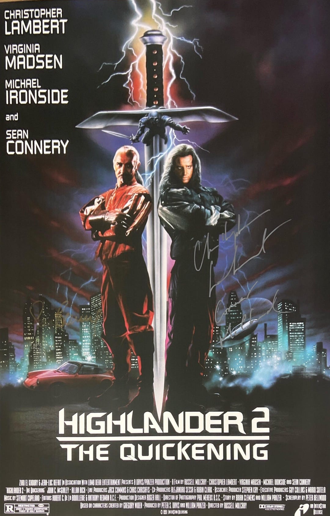 Autograph Signed Highlander II Poster Sean Connery COA - Etsy