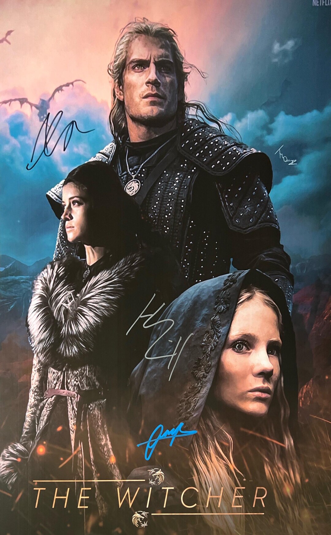 Autograph Signed Witcher Poster COA - Etsy