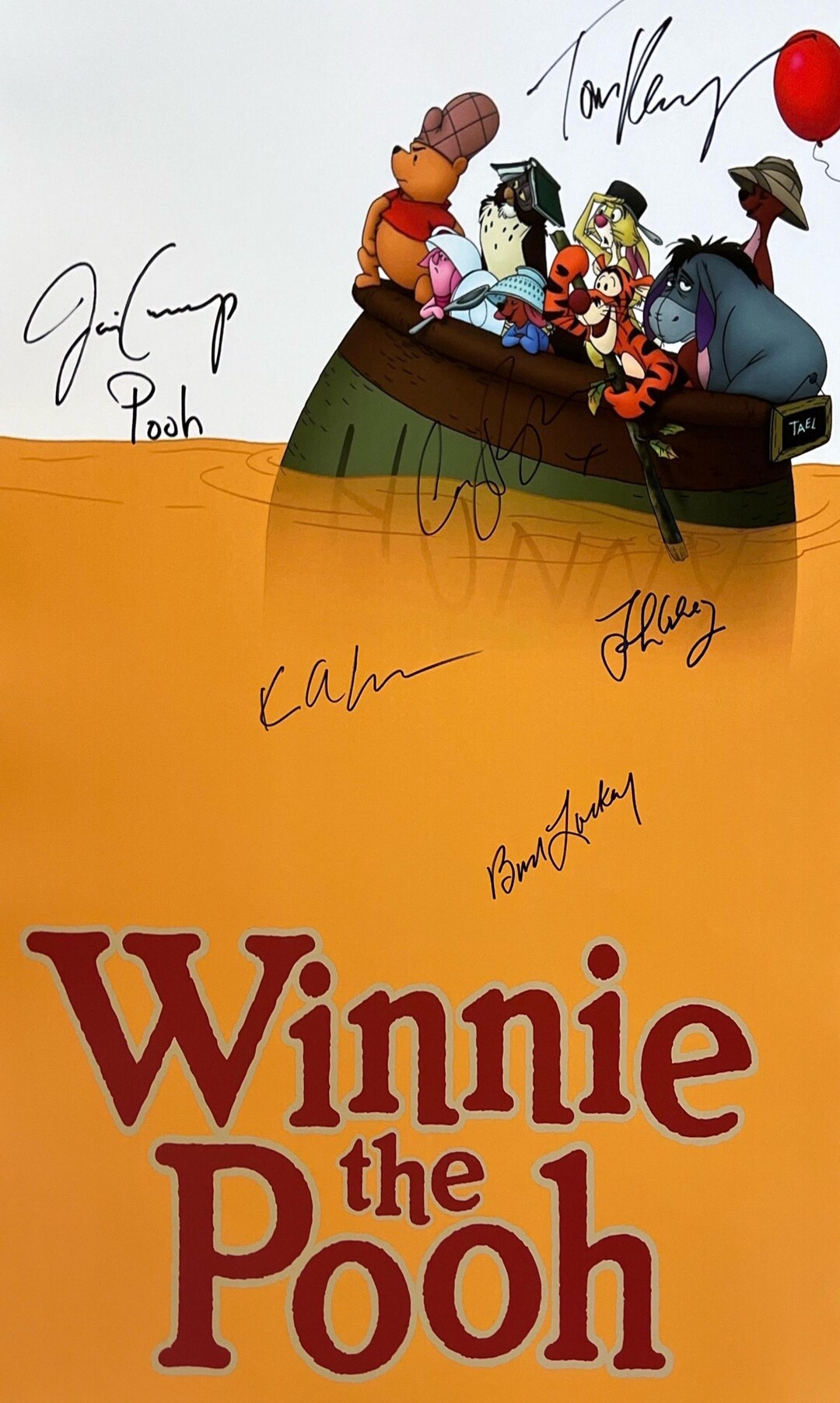 Autograph Signed Winnie the Pooh Poster COA - Etsy