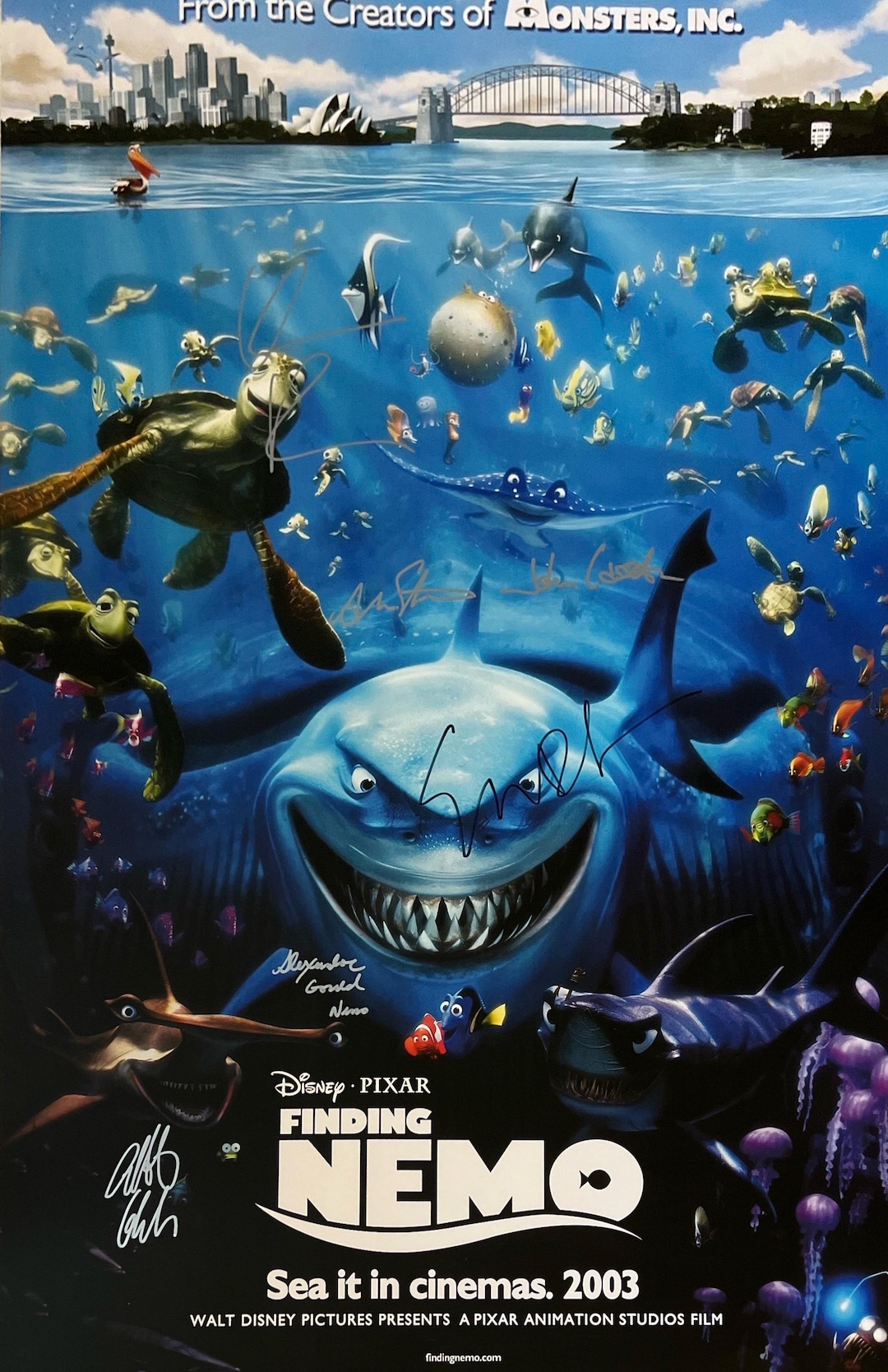 Autograph Signed Finding Nemo Poster COA - Etsy
