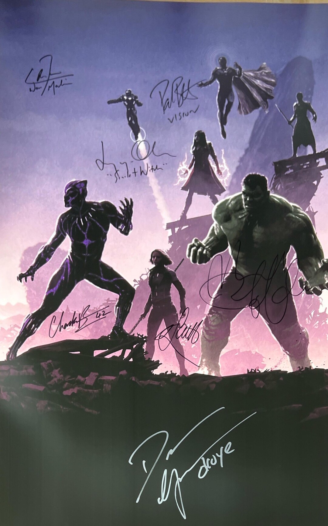Autograph Signed Avengers Fanmade Poster COA - Etsy