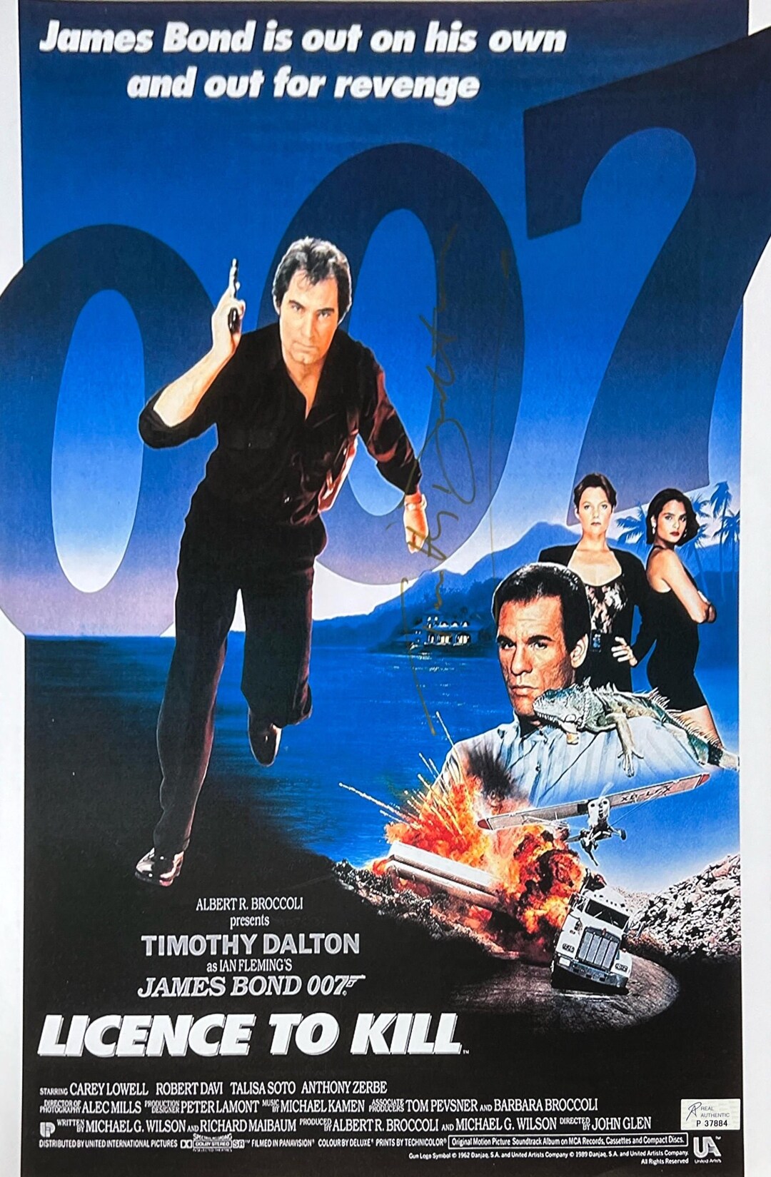 Autograph Signed 007 Licence to Kill Poster Poster - Etsy