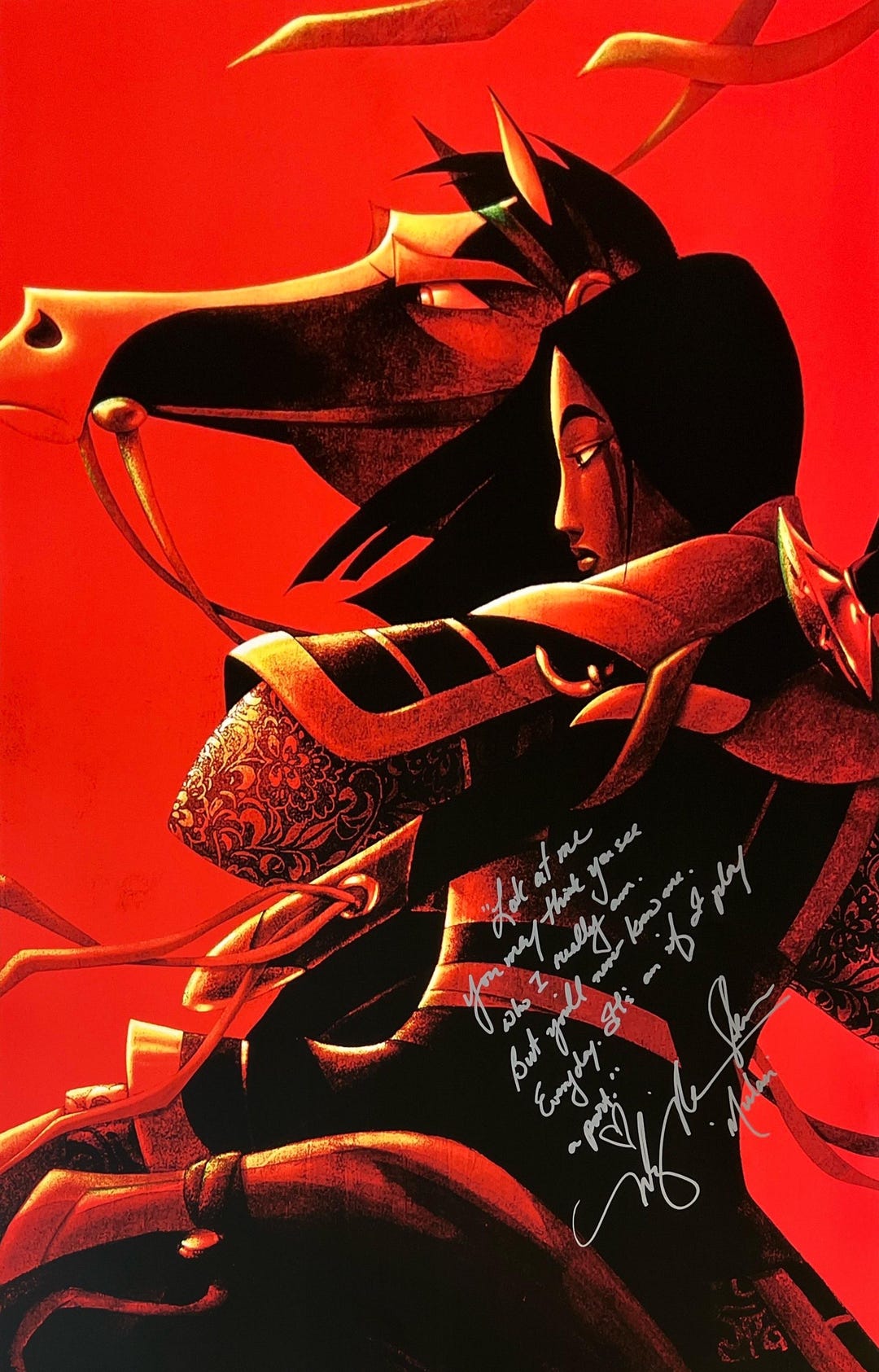 Autograph Signed Mulan Poster COA - Etsy