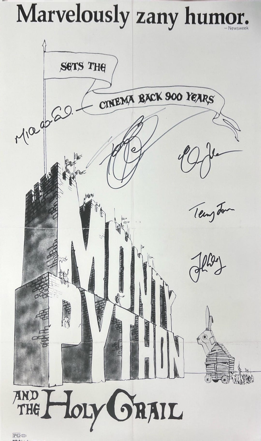 Autograph Signed Monty Python Holy Grail Poster - Etsy