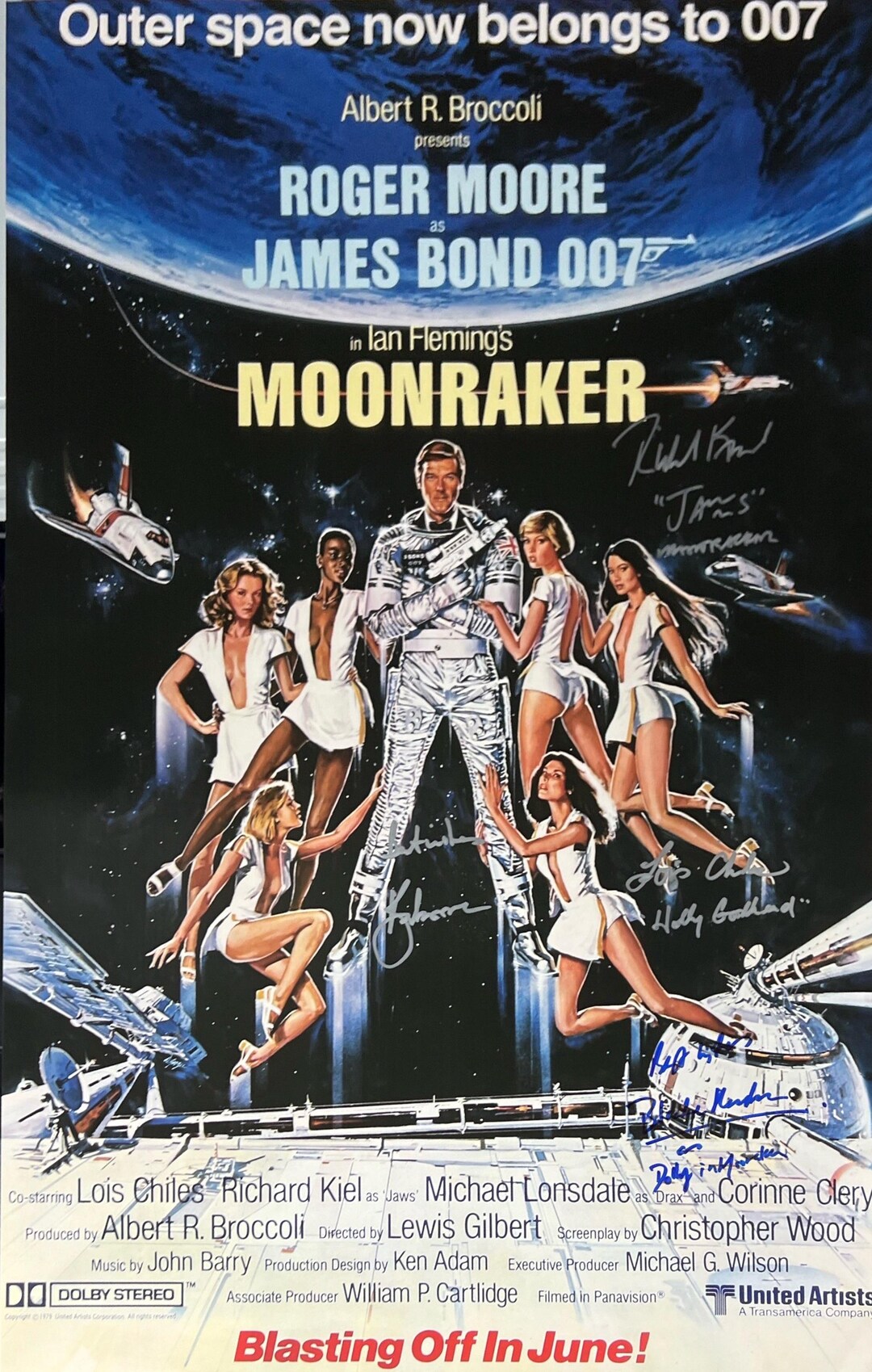 Autograph Signed 007 Moonraker Poster COA - Etsy