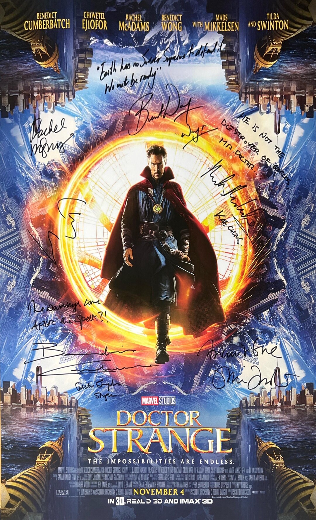 Autograph Signed Doctor Strange Poster COA - Etsy