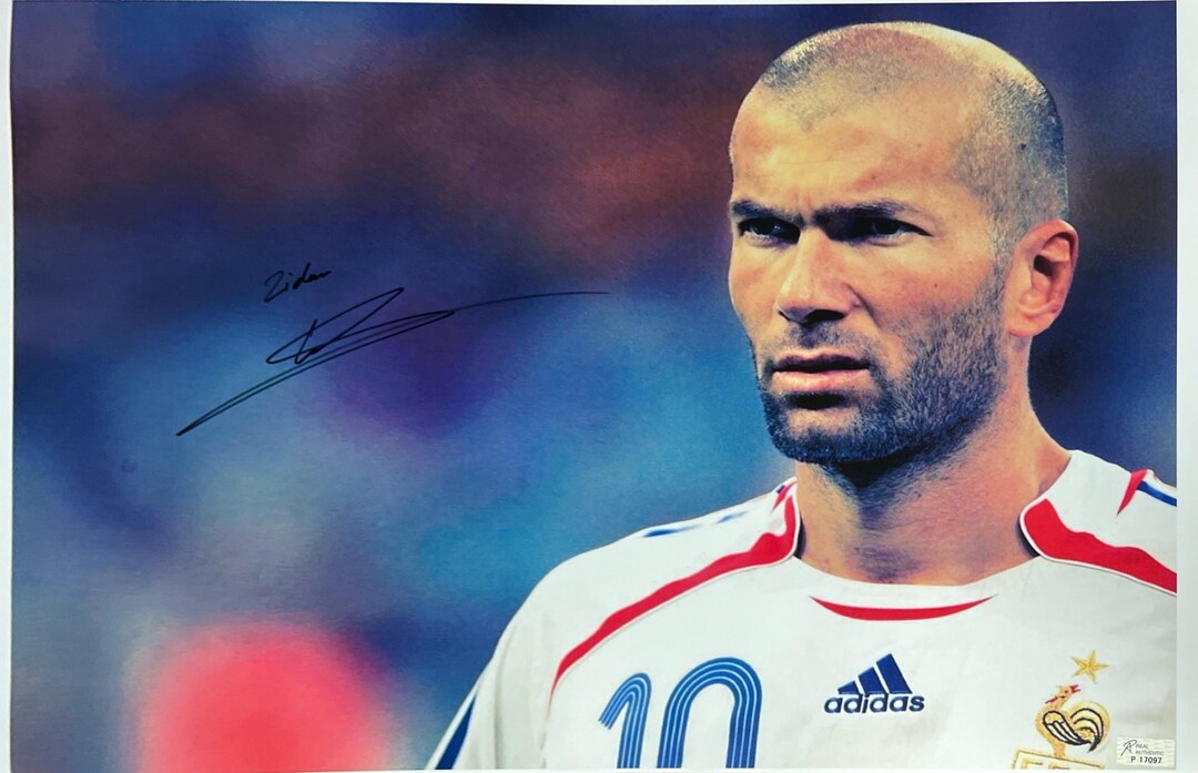 Autograph Signed Zinedine Zidane Poster COA - Etsy