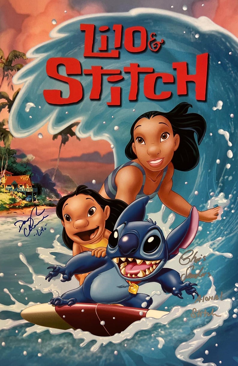 Autograph Signed Lilo & Stitch Poster COA - Etsy