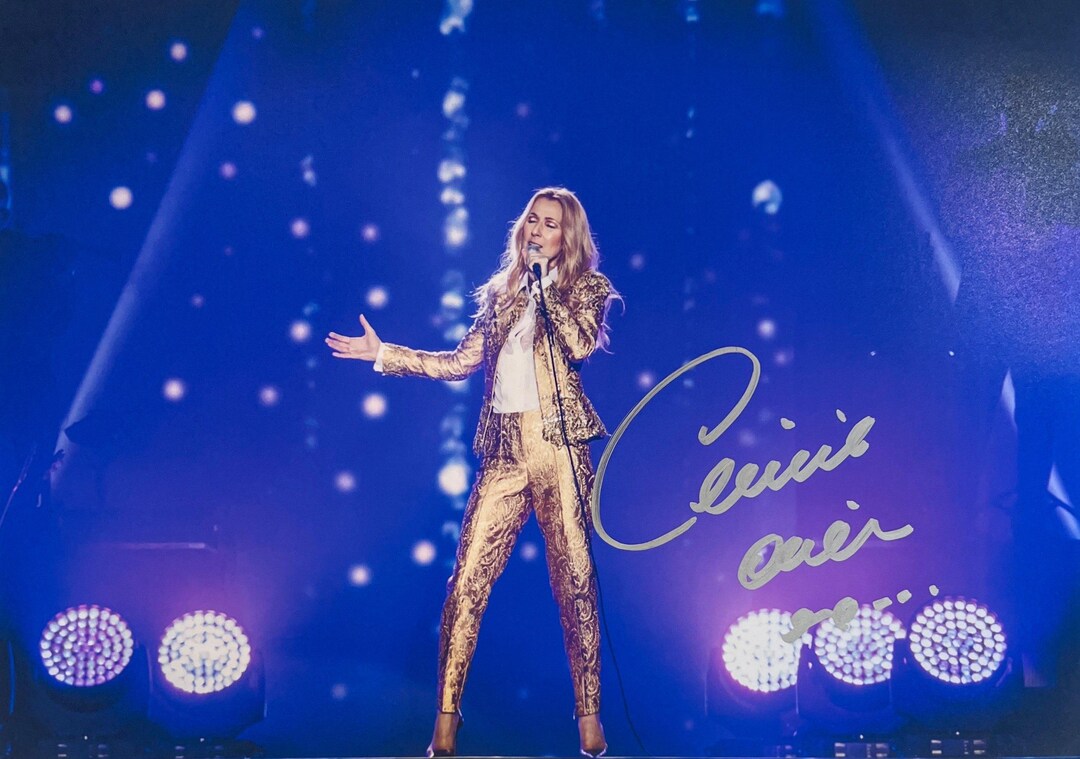 Autograph COA Signed Celine Dion Photo - Etsy Australia