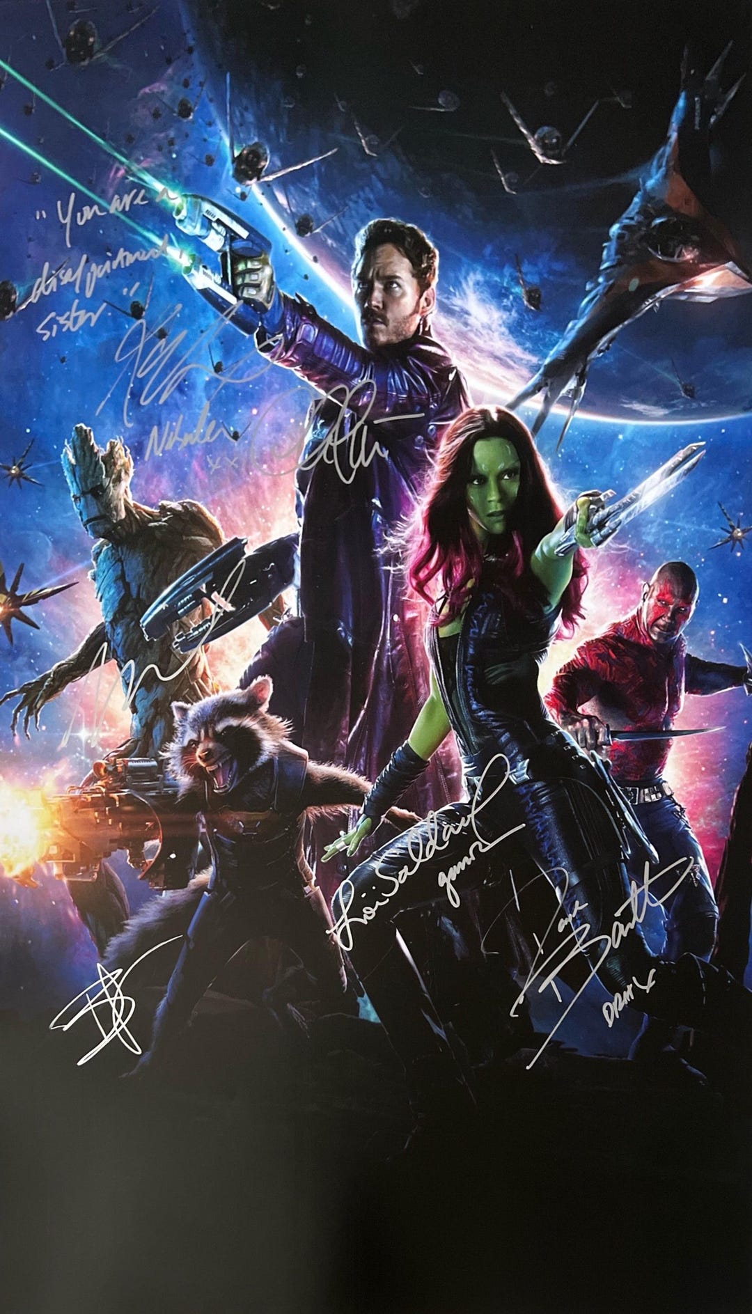 Autograph Signed Guardians of the Galaxy Poster COA - Etsy