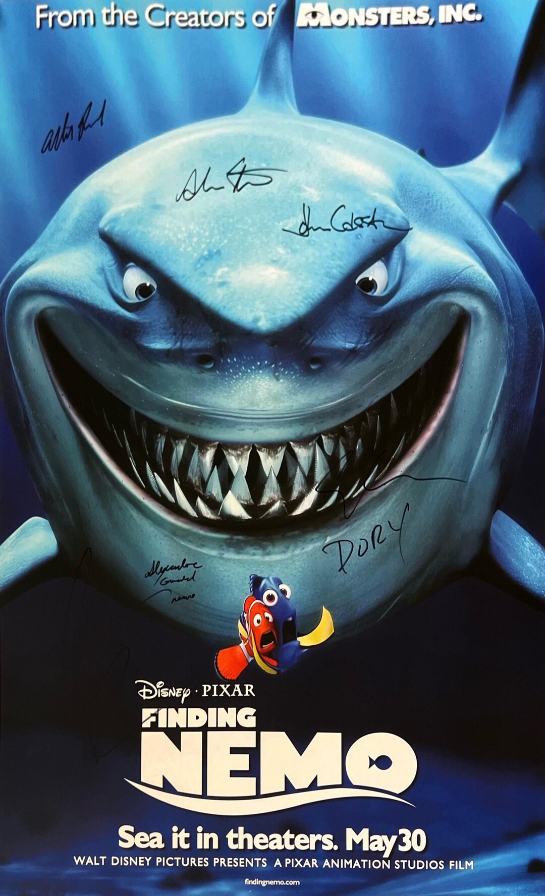 Autograph Signed Finding Nemo Poster COA - Etsy
