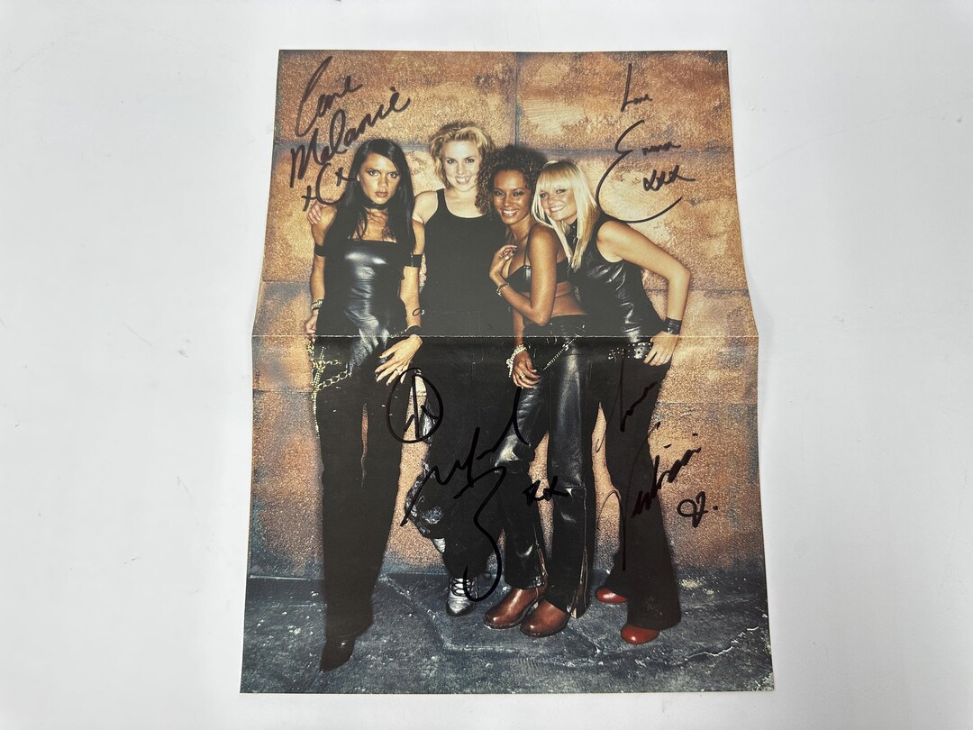 Autograph Signed Spice Girls Folded Poster - Etsy