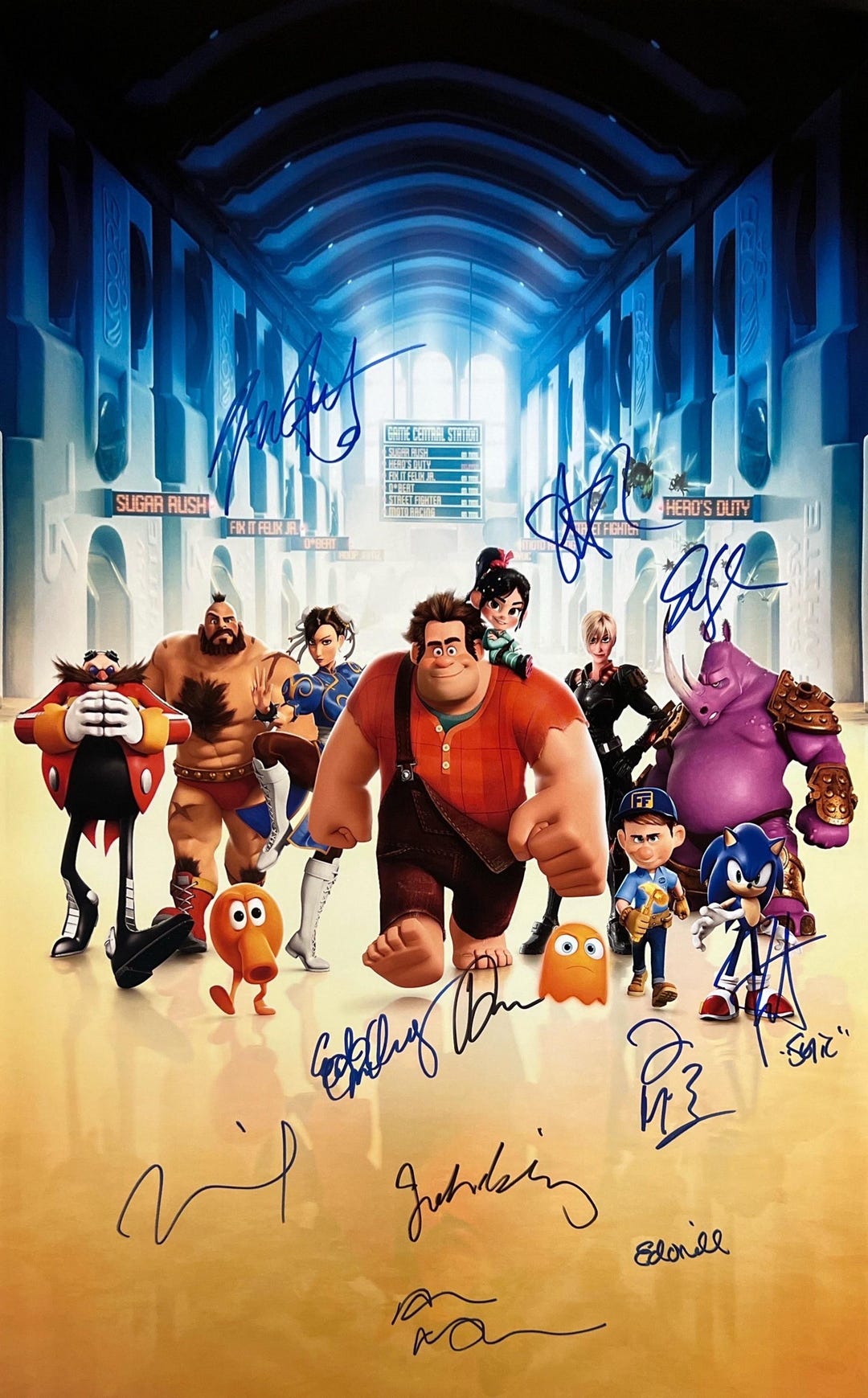Autograph Signed Wreck-it Ralph Poster COA - Etsy