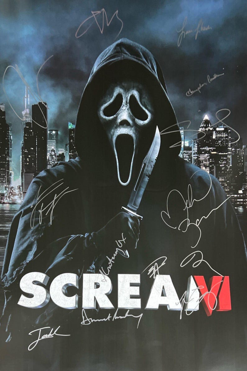 Autograph Signed Scream VI Poster COA - Etsy