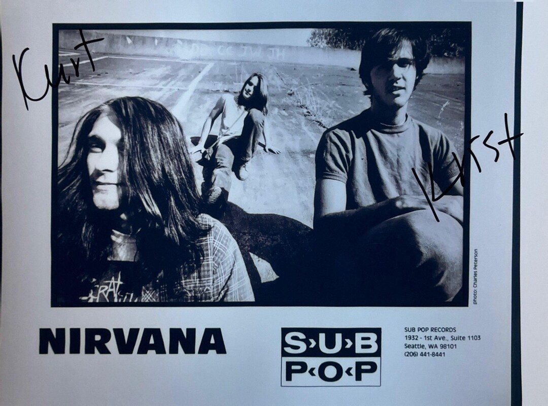 Autograph COA Signed Nirvana Photo - Etsy