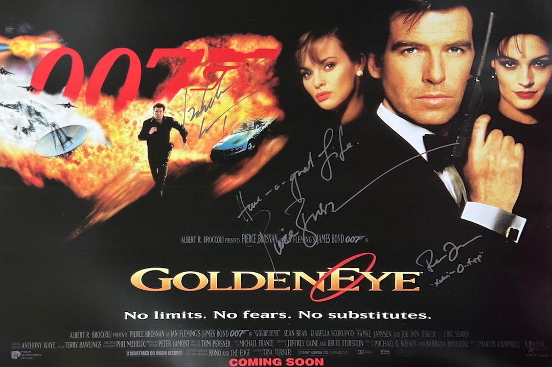 Autograph Signed 007 Goldeneye Poster COA - Etsy