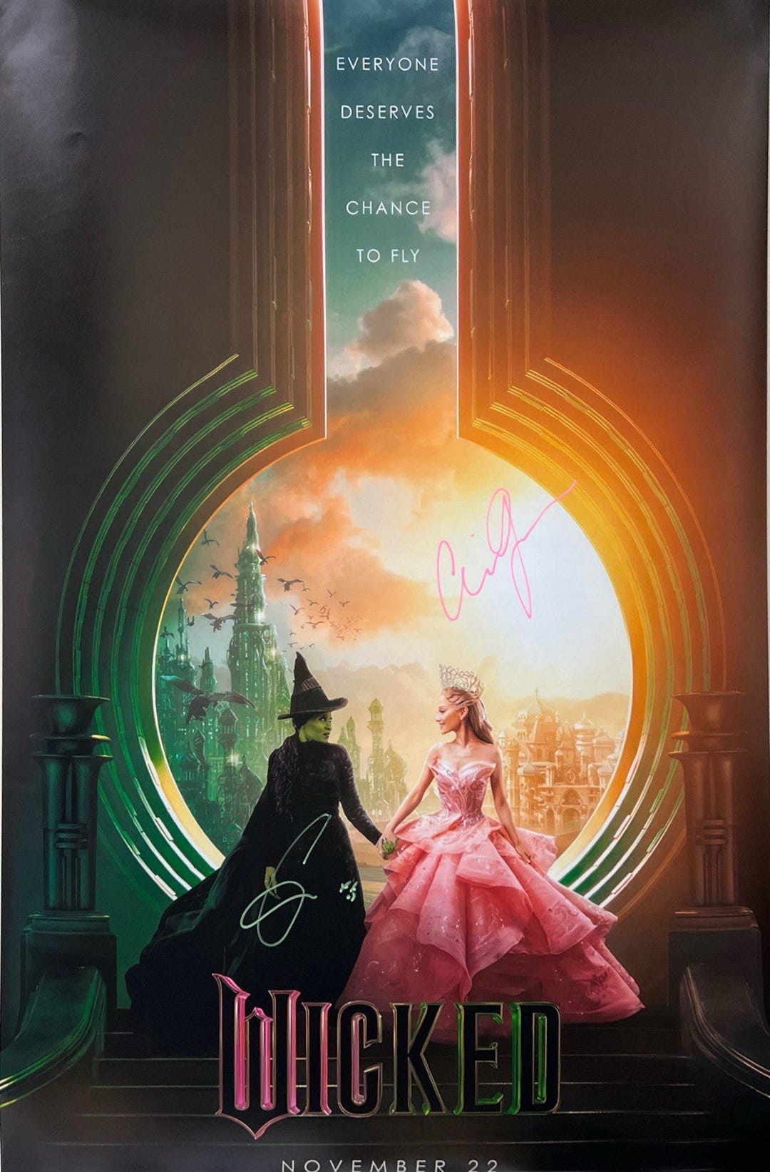 Autograph Signed Wicked Poster COA - Etsy