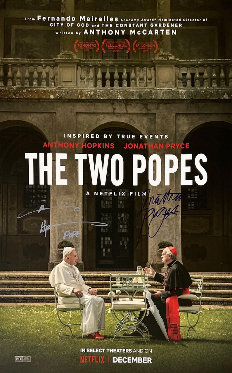 Autograph Signed Two Popes Poster COA - Etsy