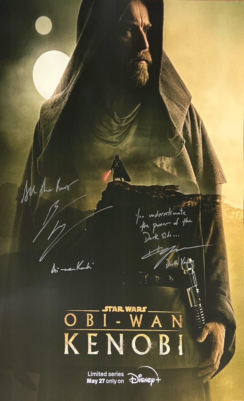Autograph Signed Obi-wan Kenobi Poster COA - Etsy