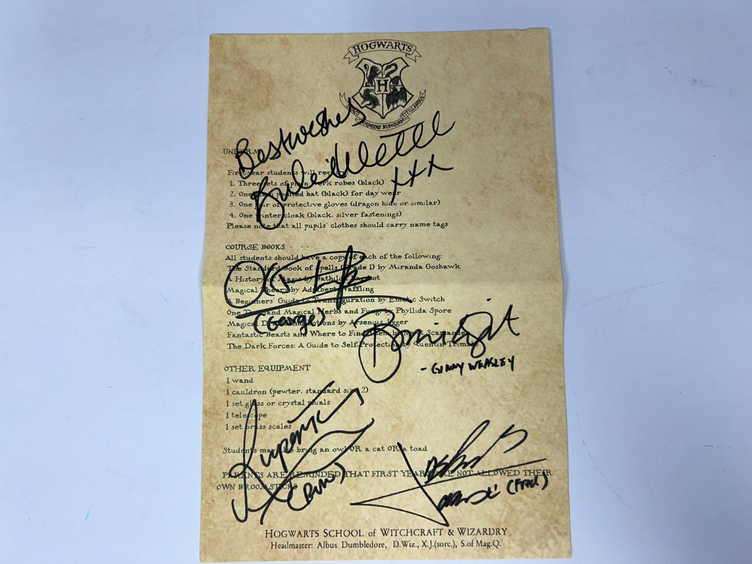 Autograph Signed Weasley Family Letter - Etsy