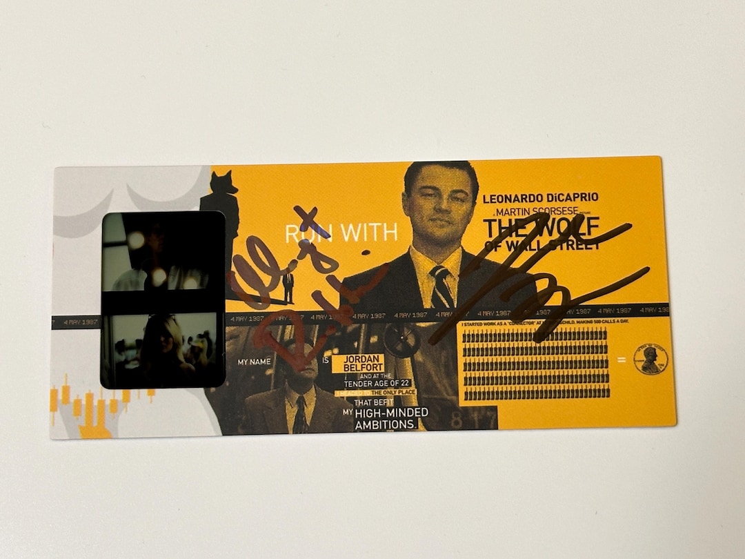 Autograph Signed COA Wolf of Wall Street Film Negatives Card Leonardo ...