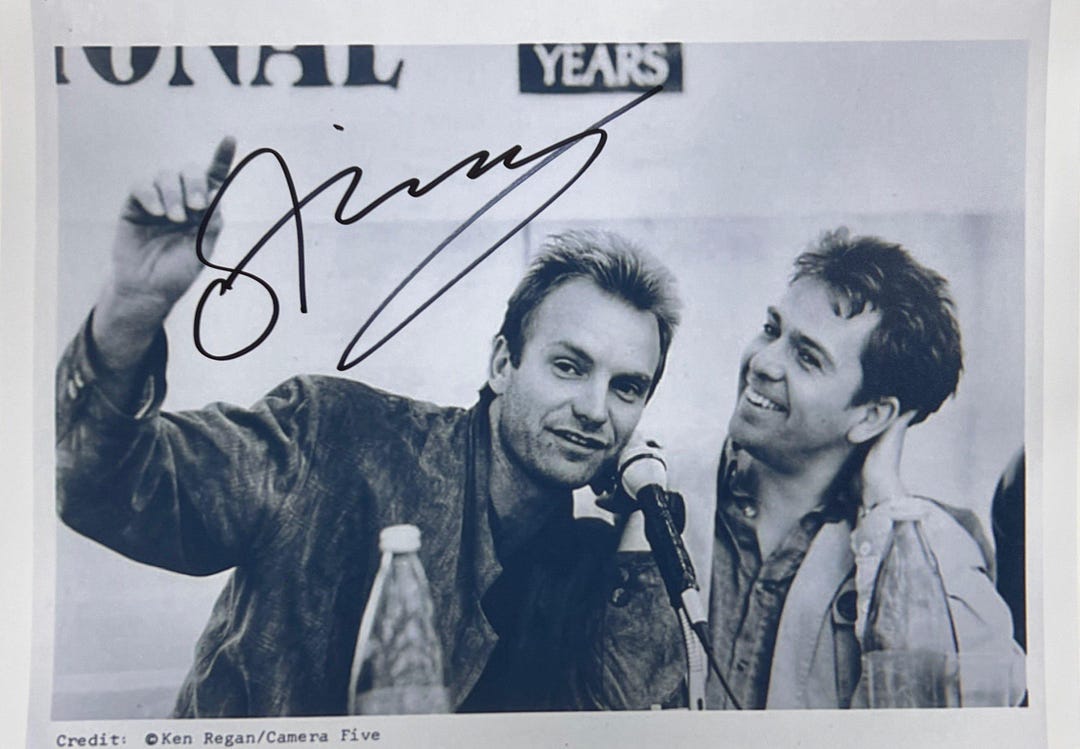 Autograph COA Signed Sting Photo - Etsy