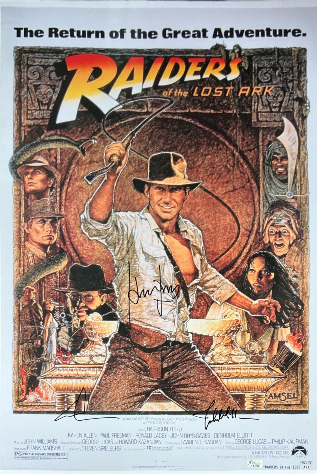 Autograph Signed Indiana Jones Poster COA - Etsy