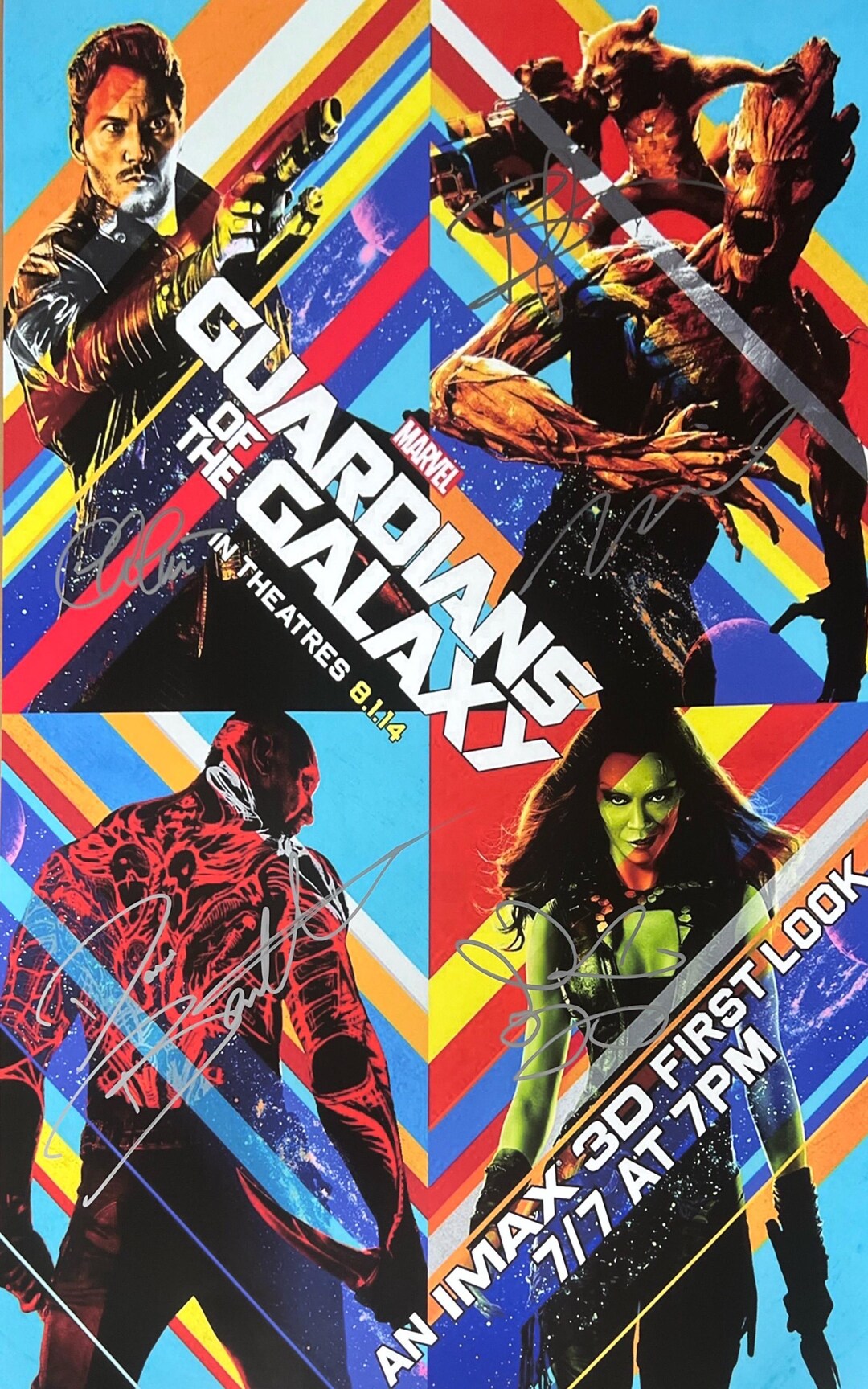 Autograph Signed Guardians of the Galaxy Poster - Etsy