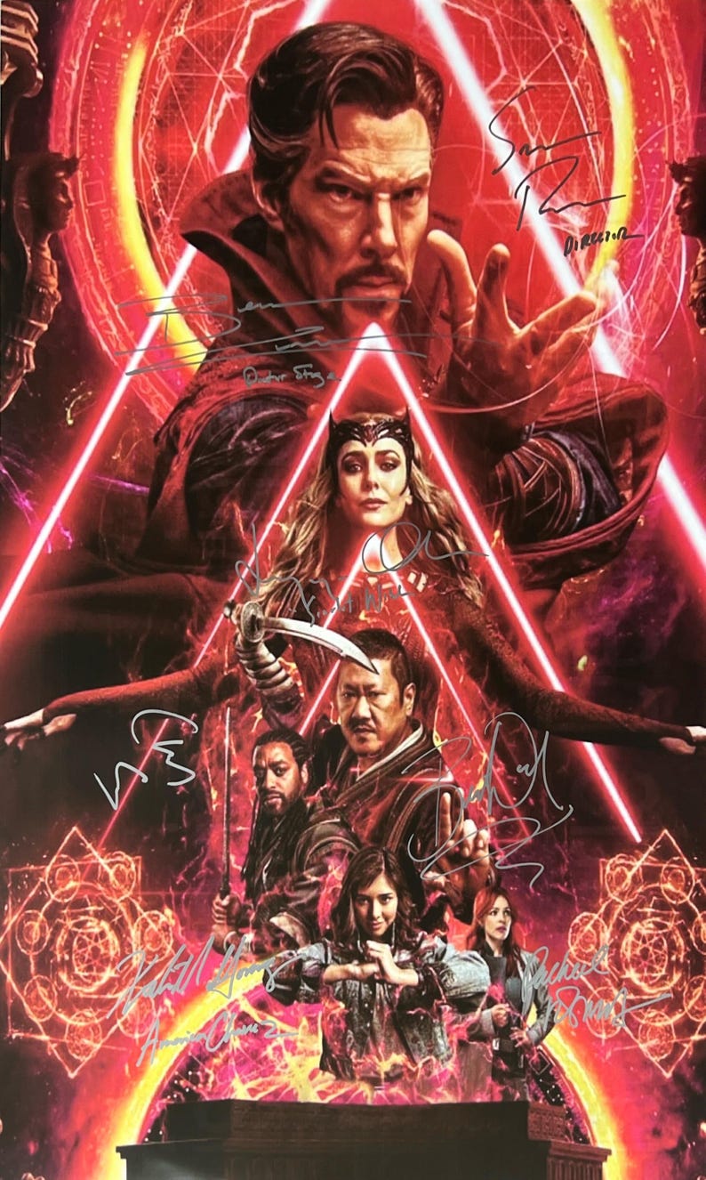 Autograph Signed Multiverse of Madness Poster COA - Etsy
