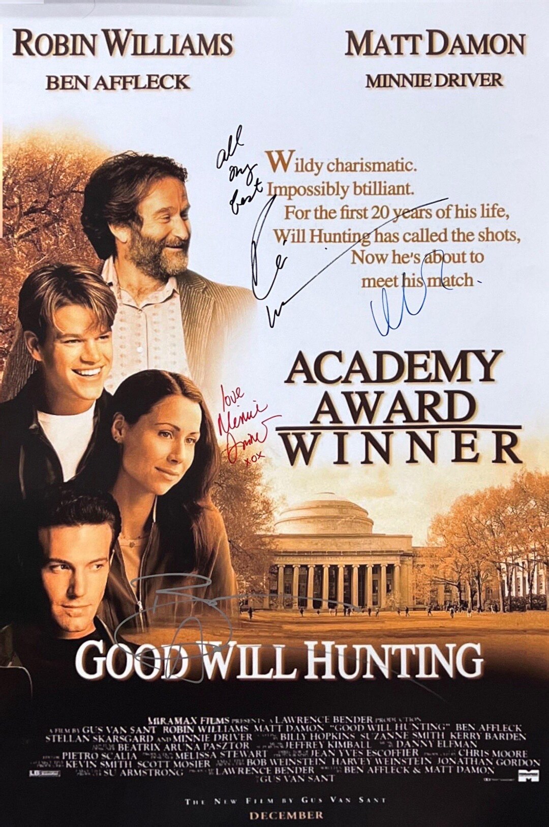 Autograph Signed Good Will Hunting Poster COA - Etsy