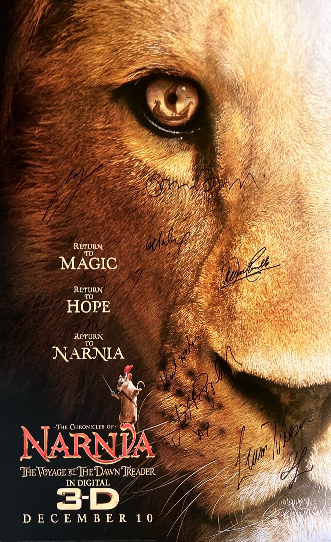 Autograph Signed Narnia 1 Poster COA - Etsy