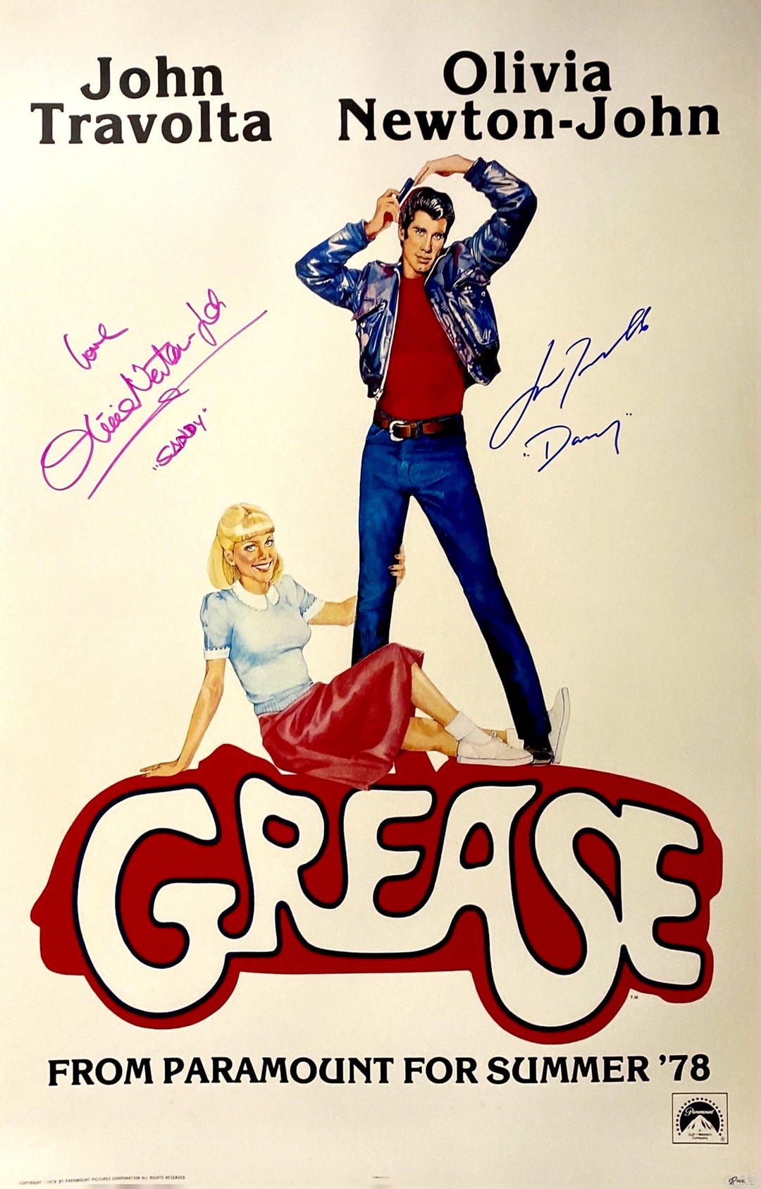 Autograph Signed Grease Poster COA - Etsy