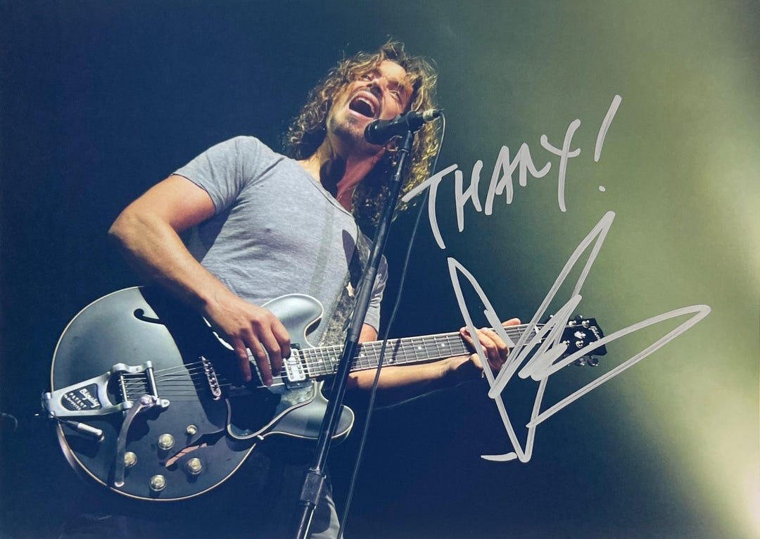 Autograph COA Signed Chris Cornell Photo - Etsy