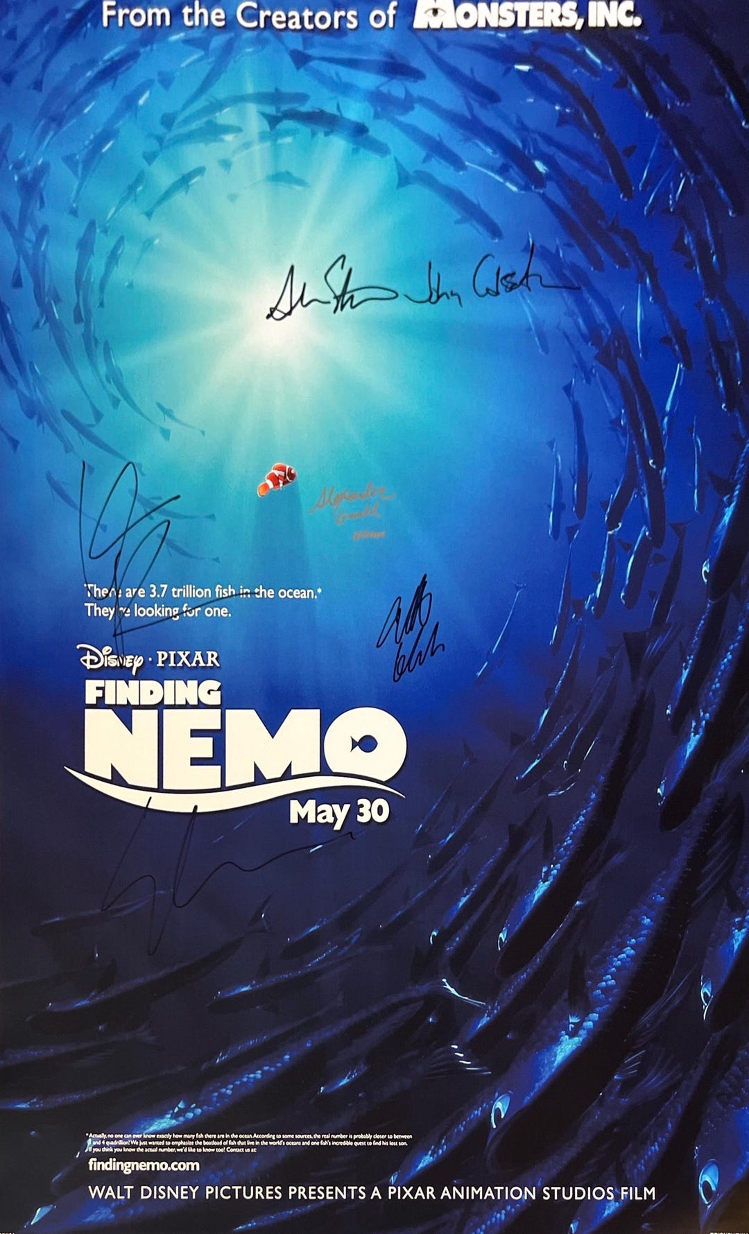 Autograph Signed Finding Nemo Poster COA - Etsy UK