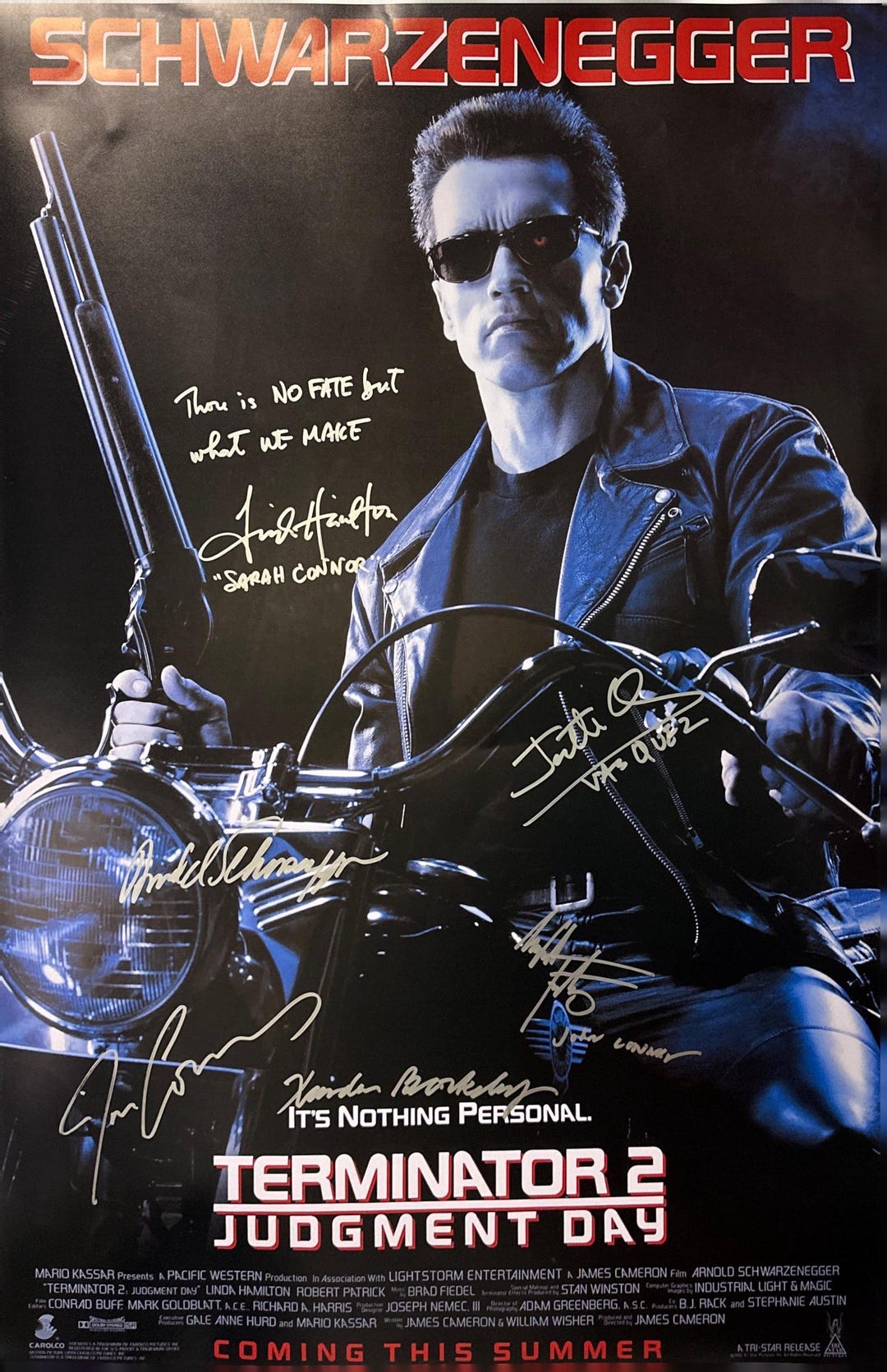 Autograph Signed Terminator 2 Poster COA - Etsy