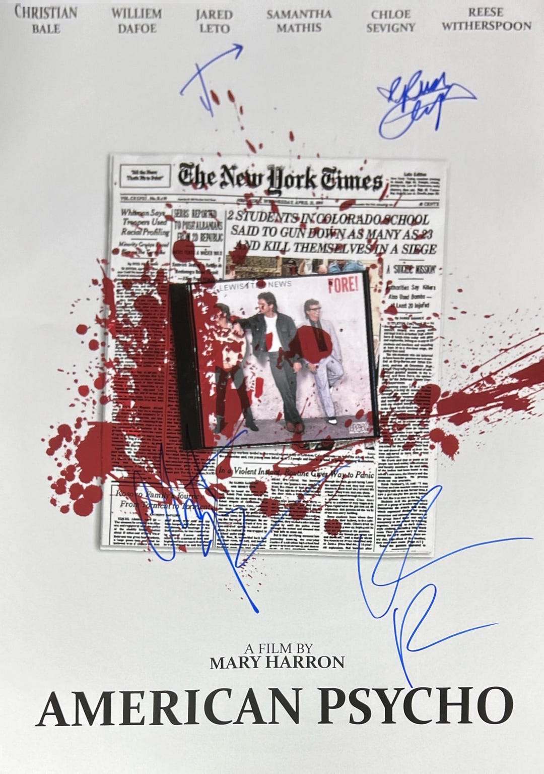 Autograph Signed American Psycho Poster COA - Etsy