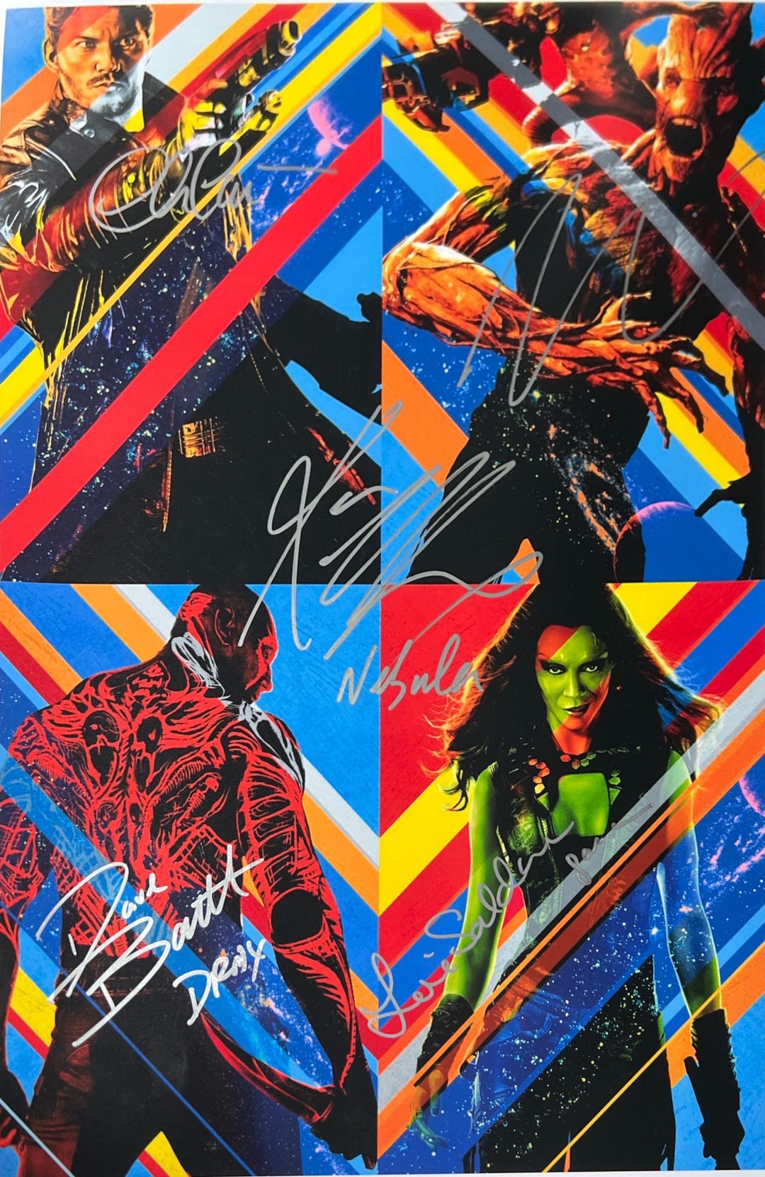 Autograph Signed Guardians of the Galaxy Poster COA - Etsy
