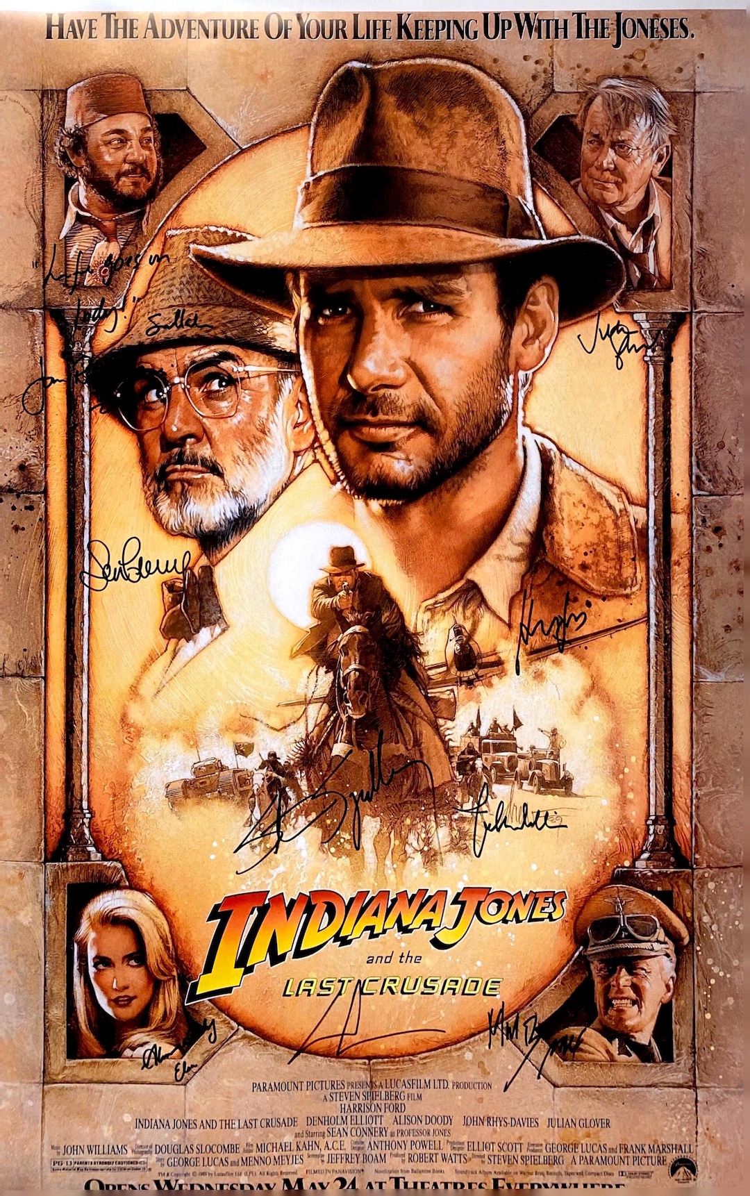Autograph Signed Indiana Jones Poster COA - Etsy UK