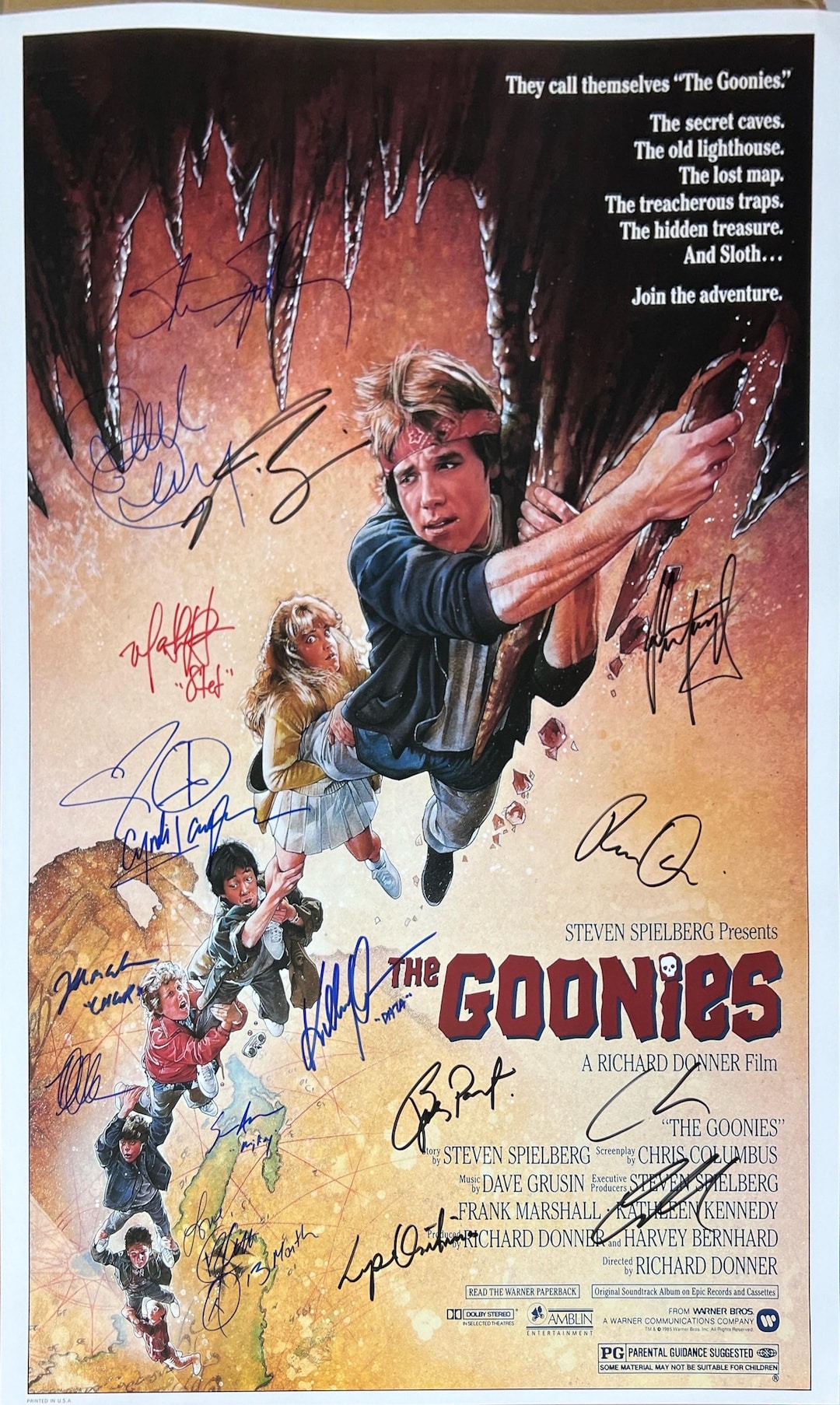 Autograph Signed Goonies Poster COA - Etsy