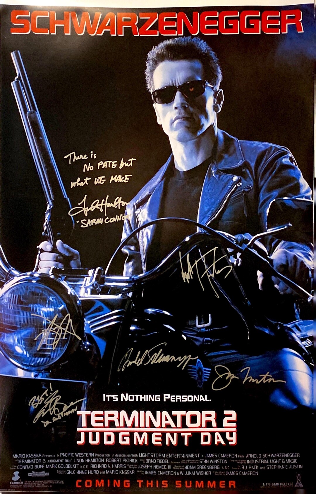 Autograph Signed Terminator 2 Poster COA - Etsy