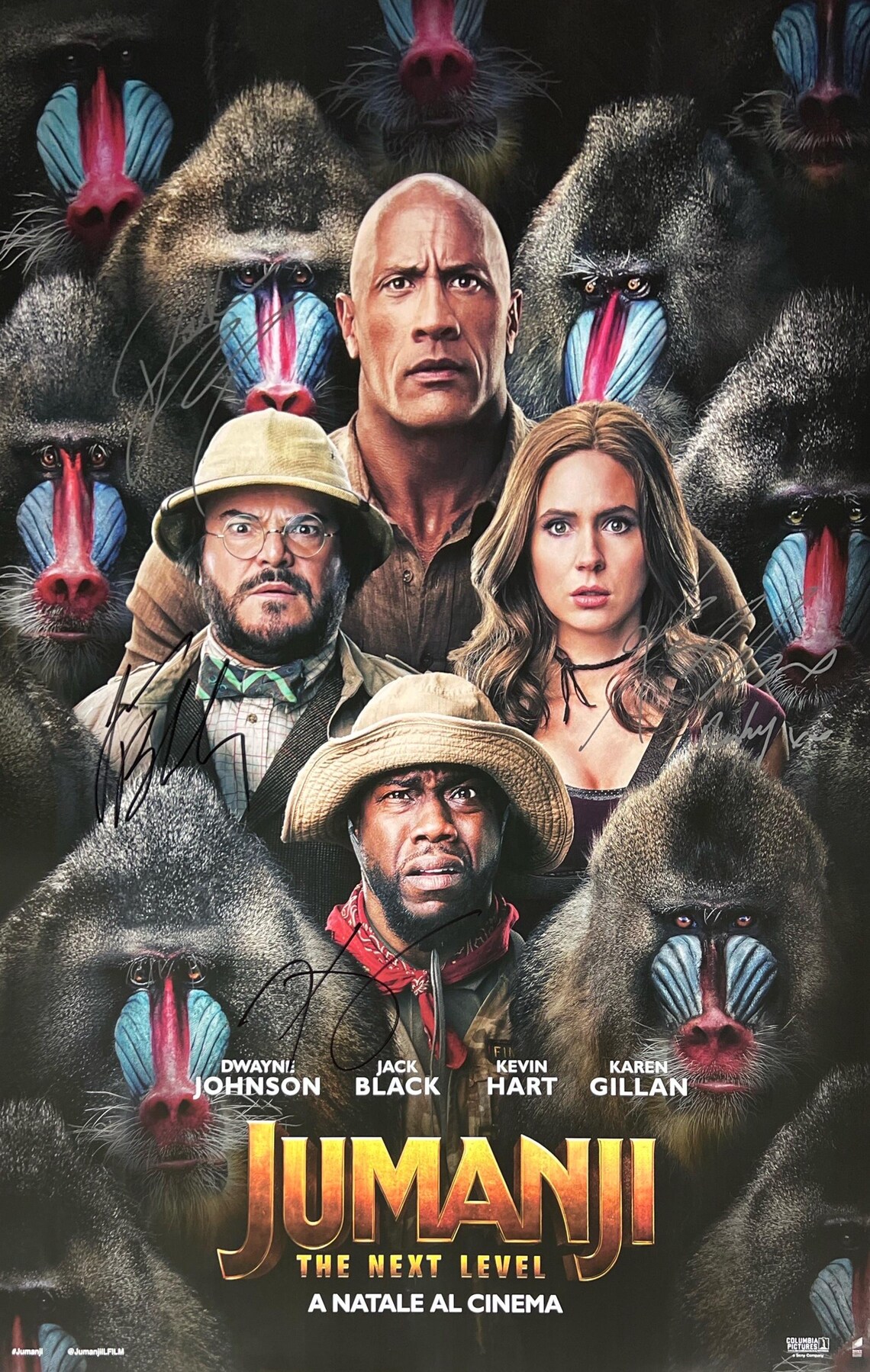 Autograph Signed Jumanji Poster COA - Etsy