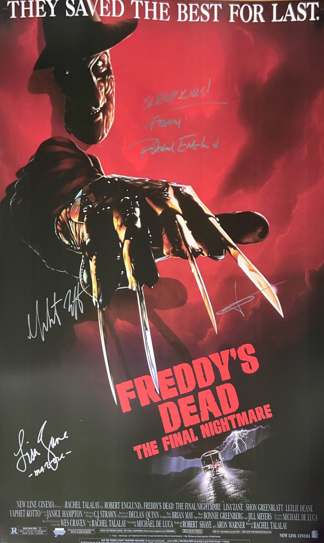 Autograph Signed Freddy's Dead Poster COA - Etsy