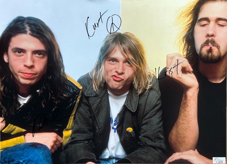Autograph Signed Nirvana Poster COA - Etsy