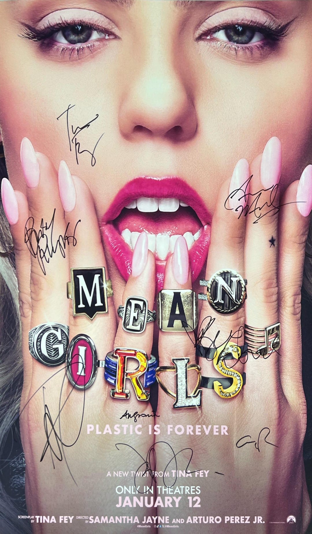 Autograph Signed Mean Girls Poster COA - Etsy