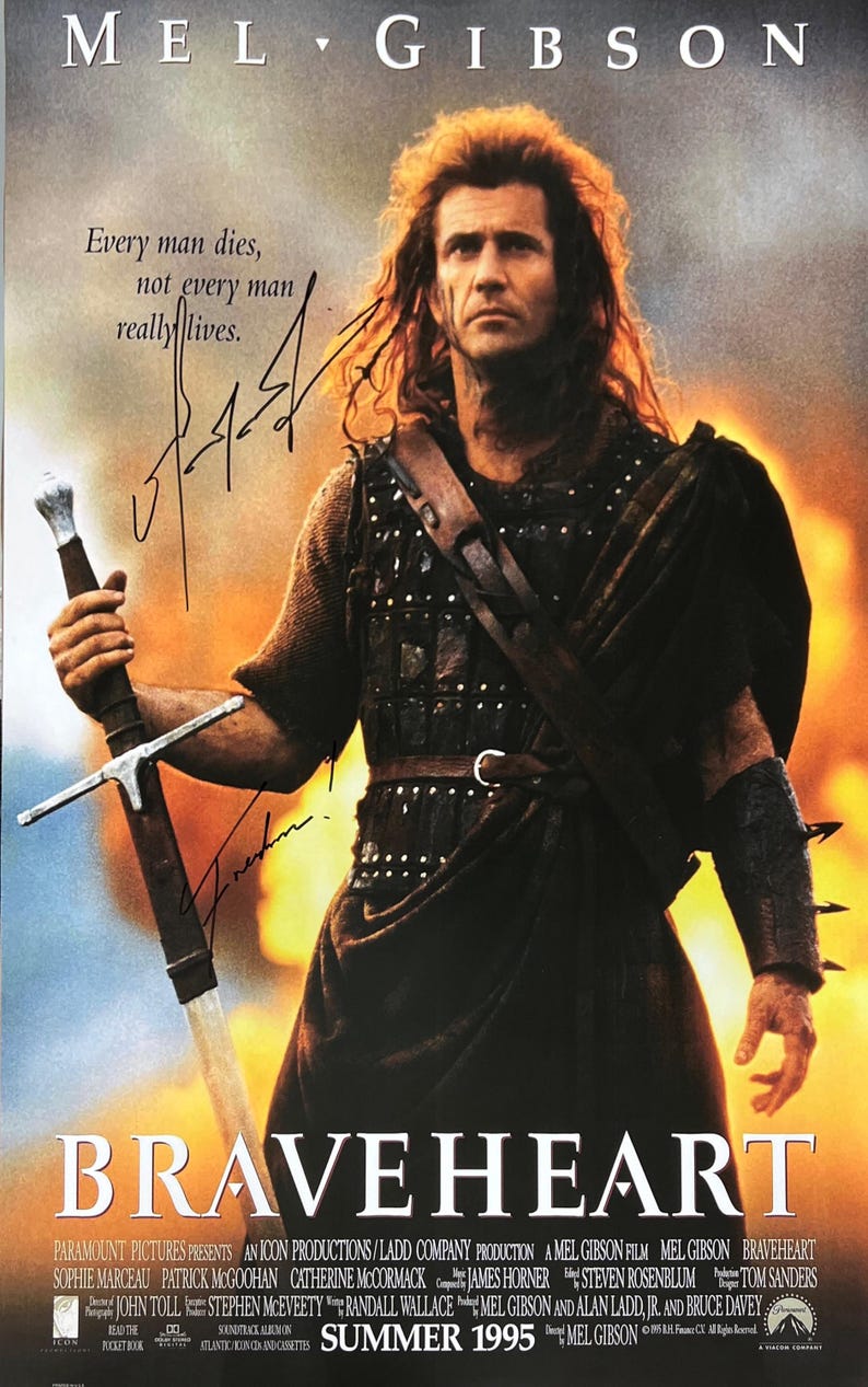 Autograph Signed Braveheart Poster - Etsy